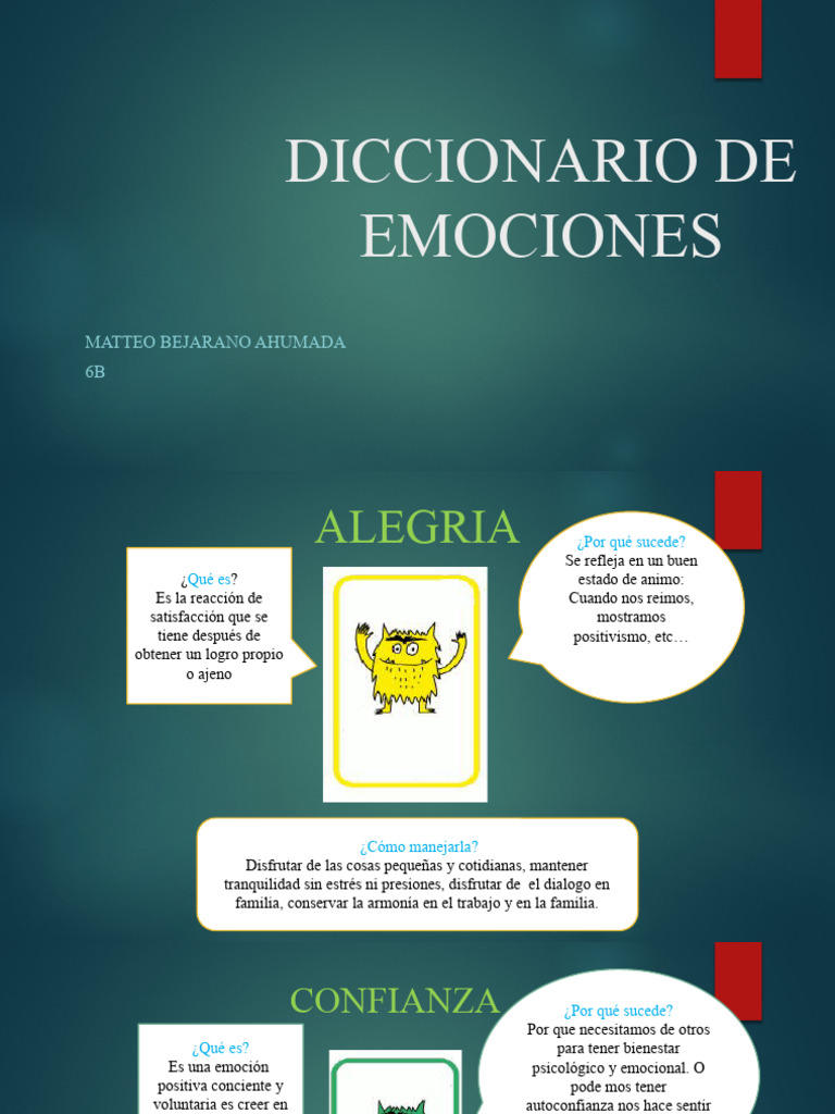 Diccionario de Emociones Matteo | PDF | Las emociones | Psicología Social
