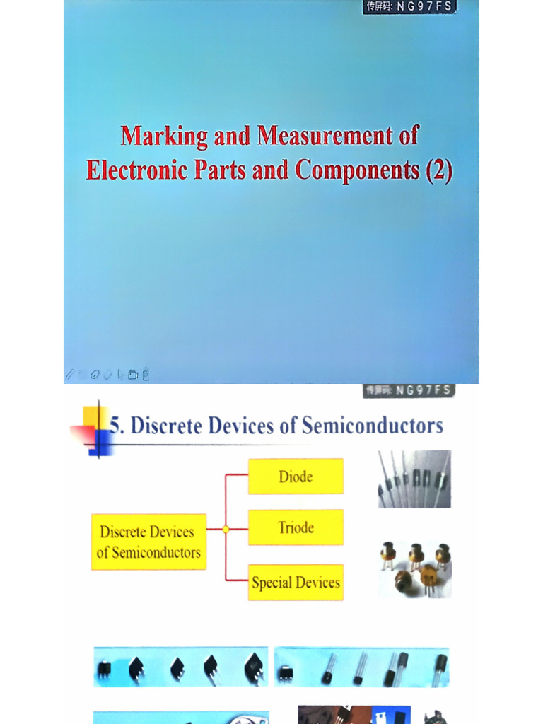Marking and Measurements of Electronic Part and Components Part 2 | PDF