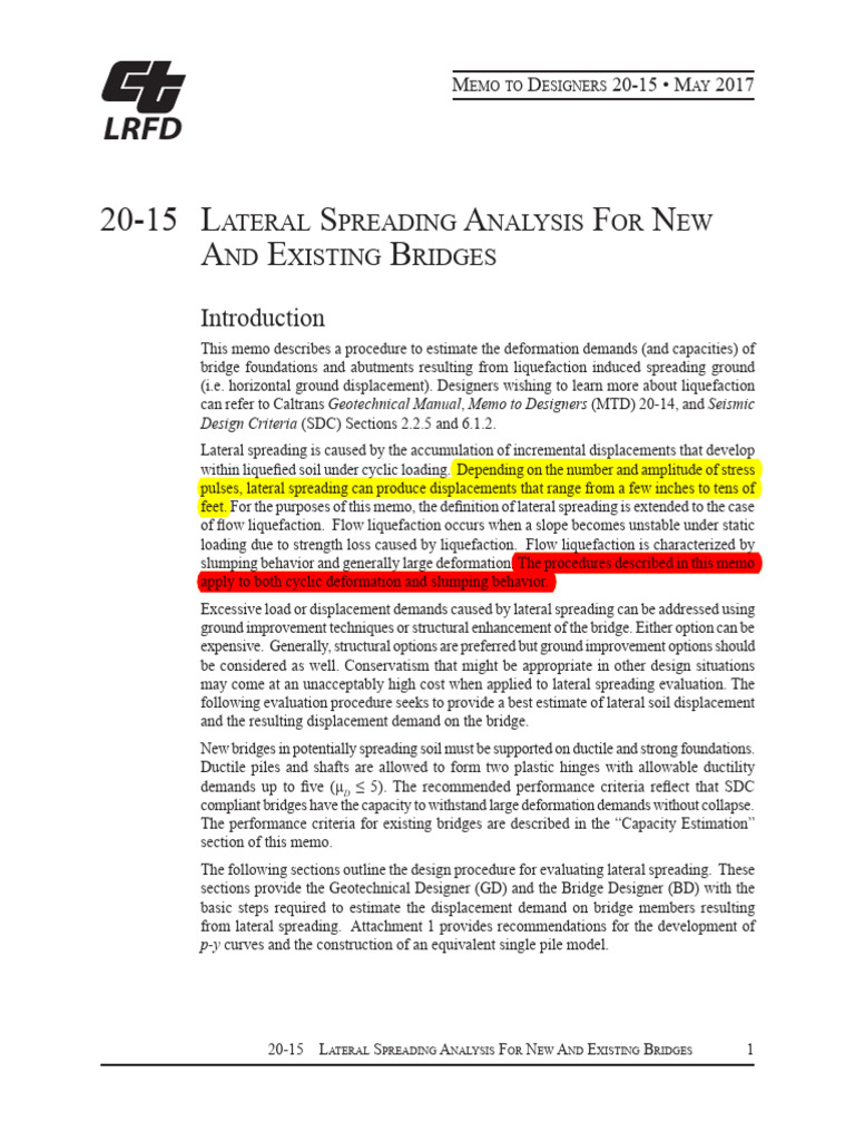 CALTRANS 2017 - 20-15-A11y | PDF | Deep Foundation | Force