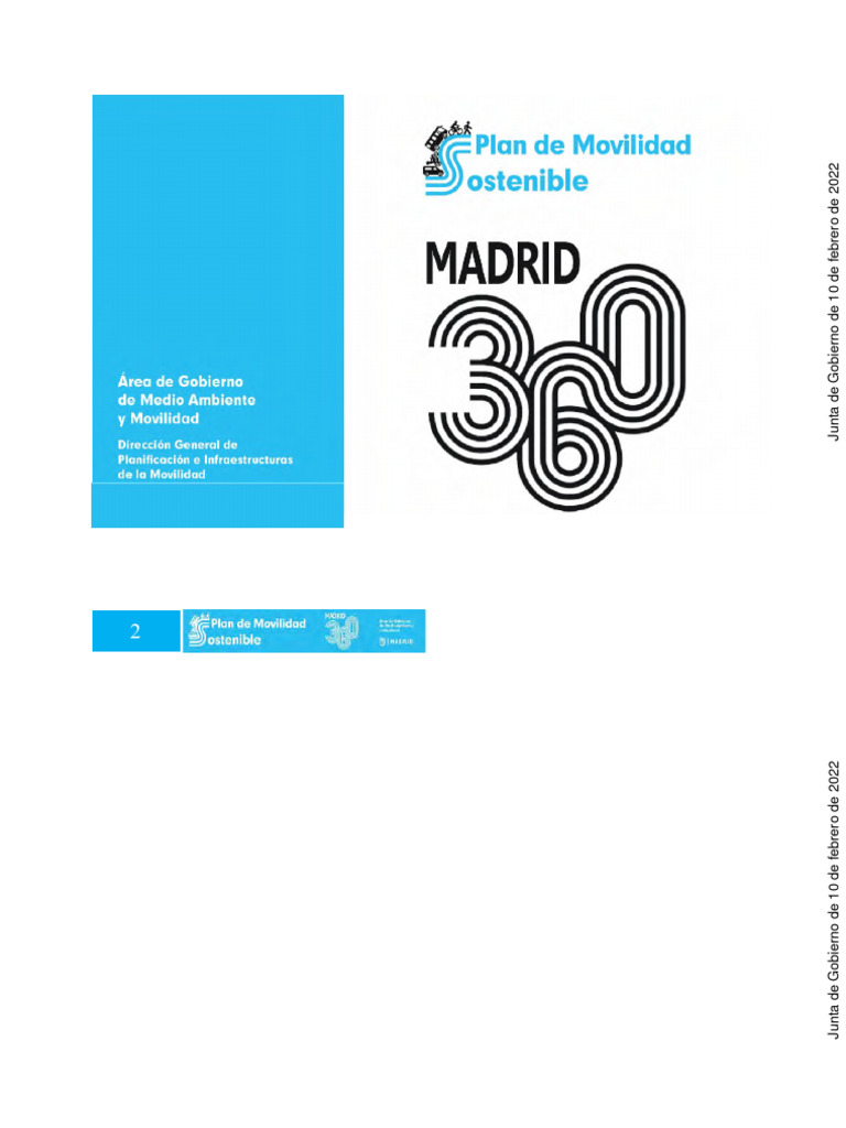 Plan de Movilidad Sostenible Madrid 360 | PDF | Transporte | Madrid