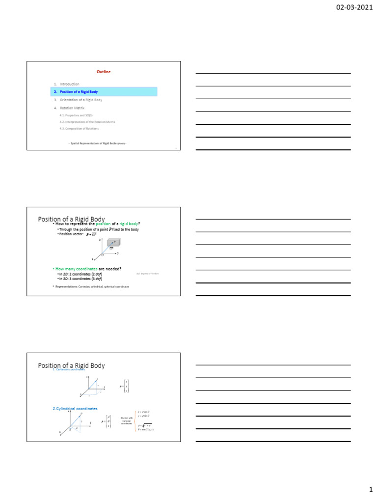 03 Kinematics of Rigid Body, Properties of R Matrix and HTM | Download ... 03 Kinematics of Rigid Body, Properties of R Matrix and HTM | Download ...