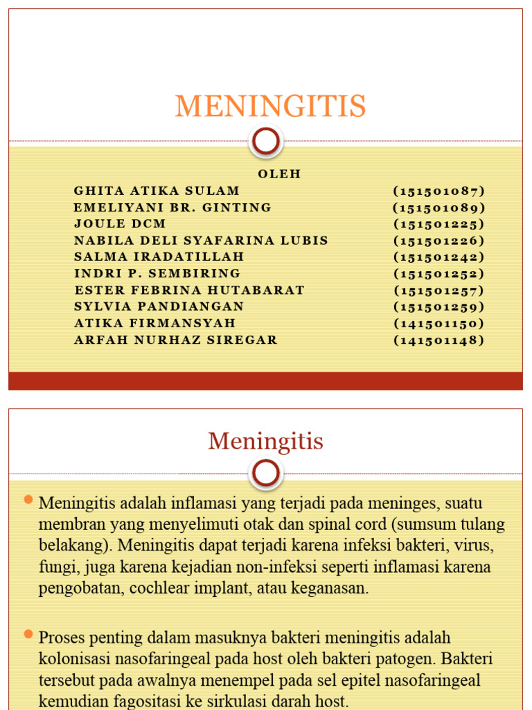 meningitis ppt | PDF