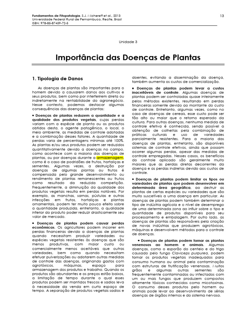 Importancia Da Doena | PDF | Agricultura | Batata