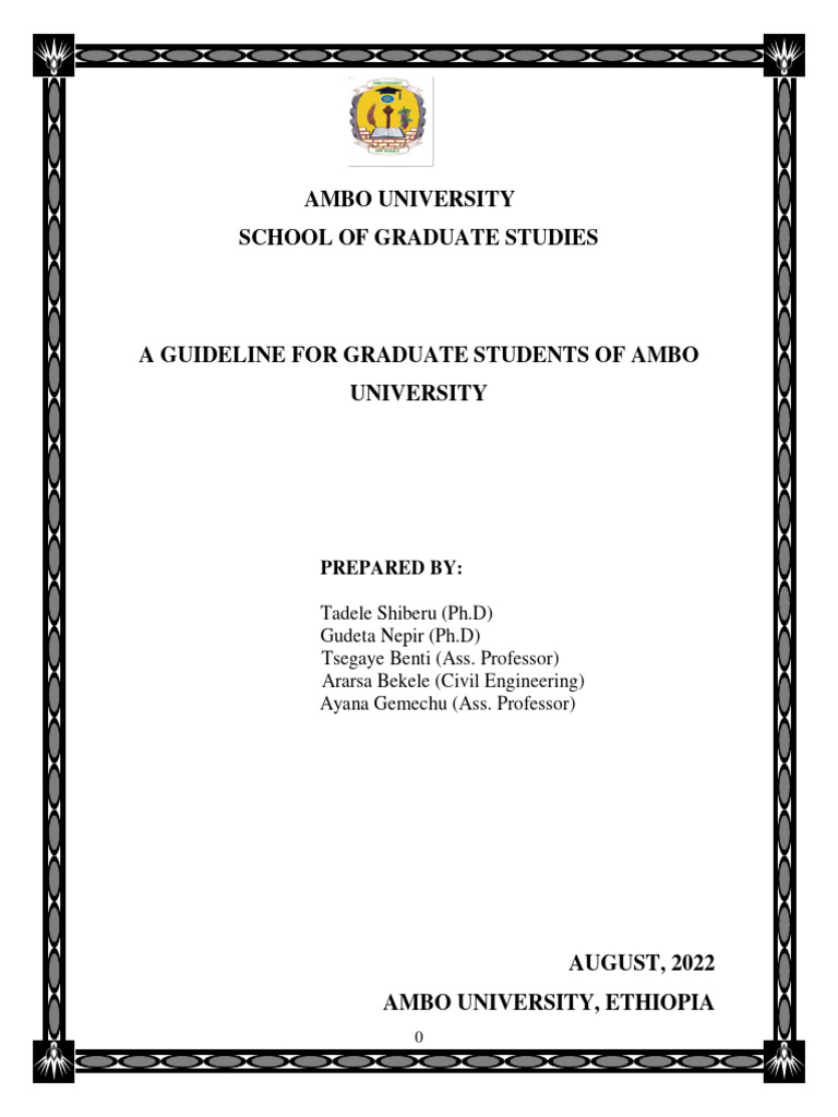 Mini Guidelines Final PDF | PDF | Thesis | Doctor Of Philosophy