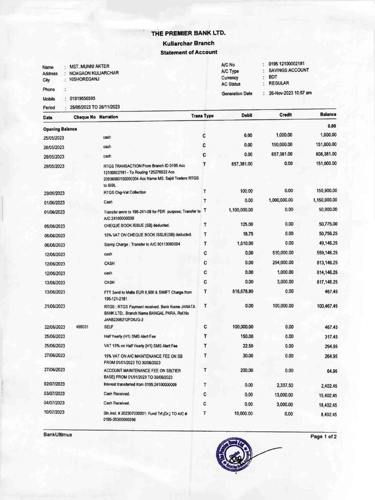 Statement | PDF | Banking | Banking Technology