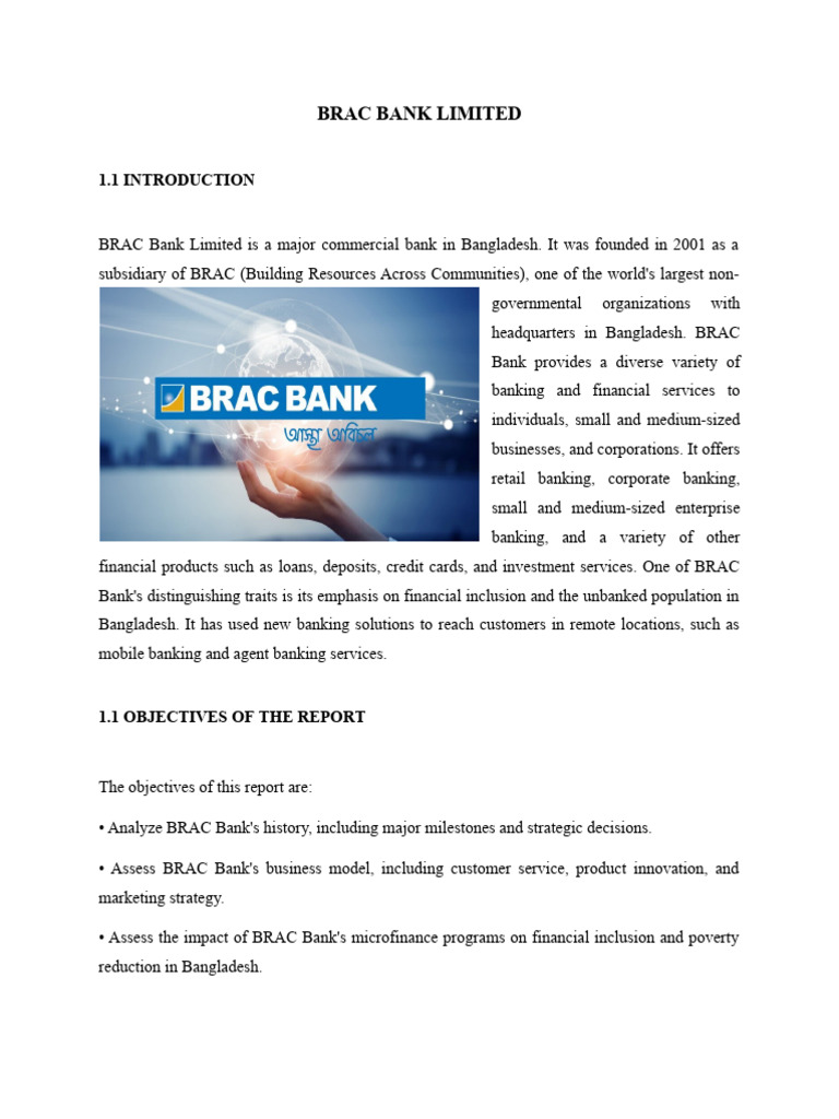 BRAC Bank Limited: Services Overview | PDF | Banks | Automated Teller ...