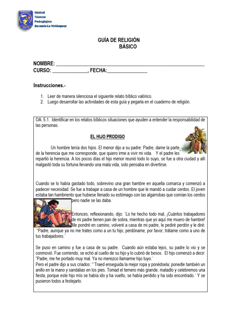 SOS 5°-Básico-Religión-Guíapdf | PDF