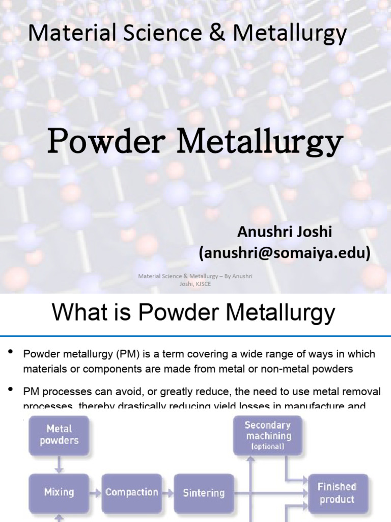 Powder Metallurgy | PDF | Sintering | 3 D Printing