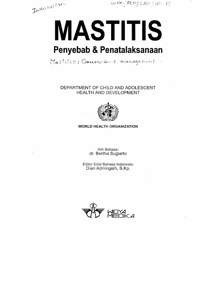 Pedoman Tatalaksana Mastitis WHO 2002 | PDF