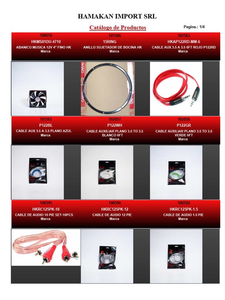 Catálogo de Productos Hamakan Import | PDF | Ingenieria Eléctrica ...