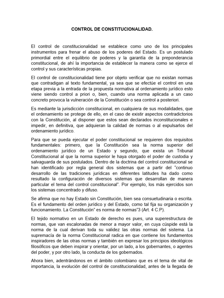 Control Constitucional | PDF | Constitución | Juez
