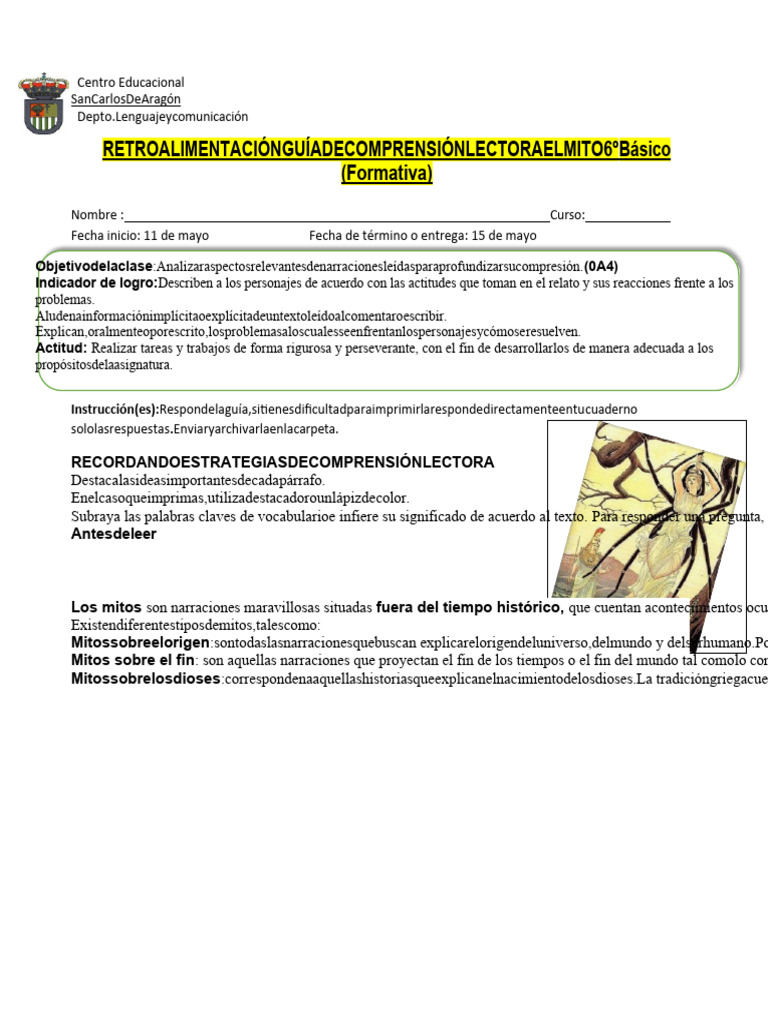 MITO EVALUACION Alan | Descargar gratis PDF | Atenea | Tapiz