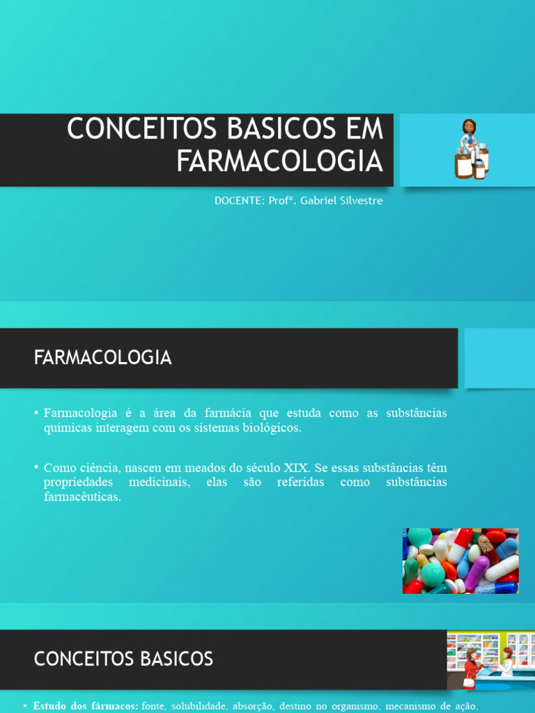 Aula 2 - Conceitos Basicos em Farmacologia | PDF | Farmacologia | Tratamentos médicos