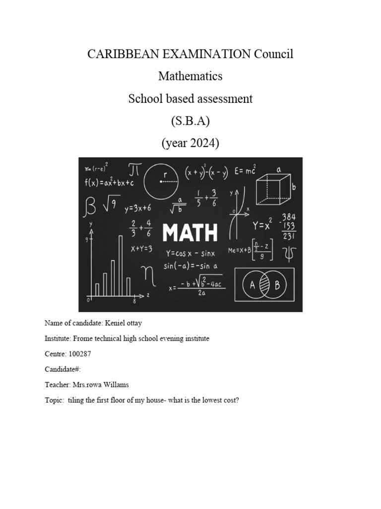 Caribbean Examination Council | PDF | Area | Tile
