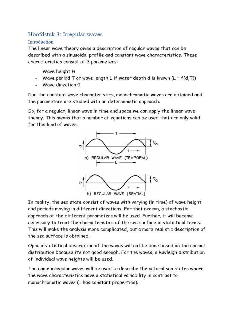 Hoofdstuk 3 | PDF | Spectral Density | Waves
