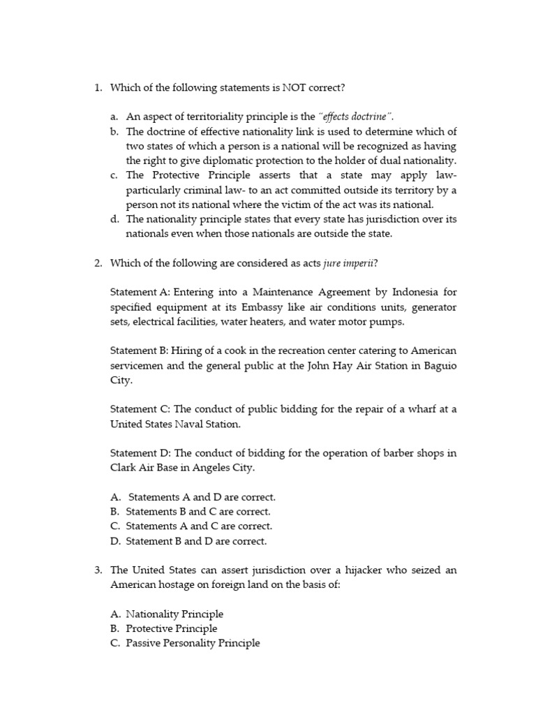 Jurisdiction and Immunity Principles Explained | PDF | Consul ...