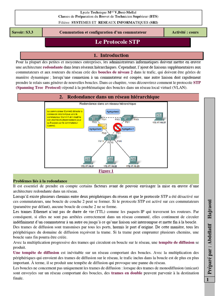 Comprendre le Protocole STP en Réseau | PDF | Réseau informatique ...
