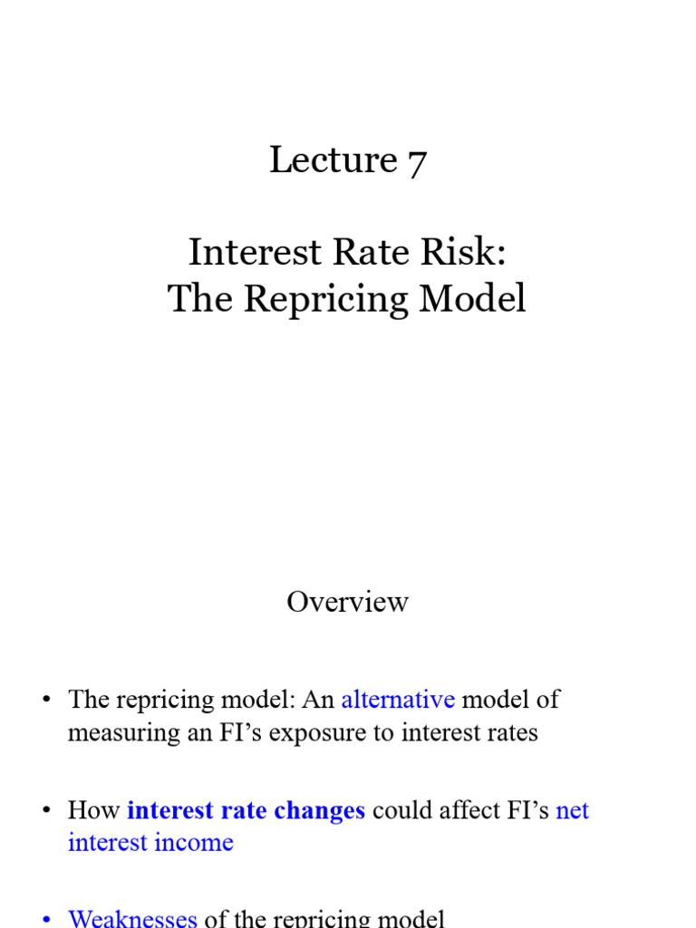 Understanding the Repricing Model in Finance | PDF | Interest Rates ...