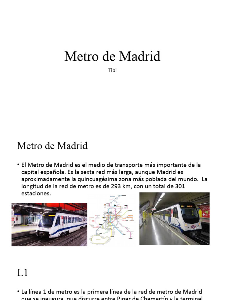 Metro de Madrid | PDF | Transporte de tierra | Transporte ferroviario