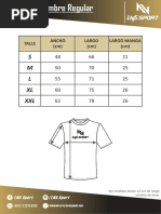 Tabla de Tallas de Playeras | PDF