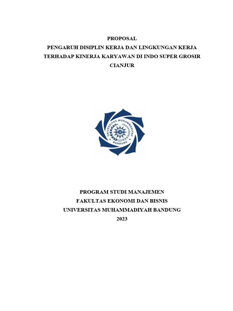 Proposal Bab 1 | PDF | Karier & Perkembangan