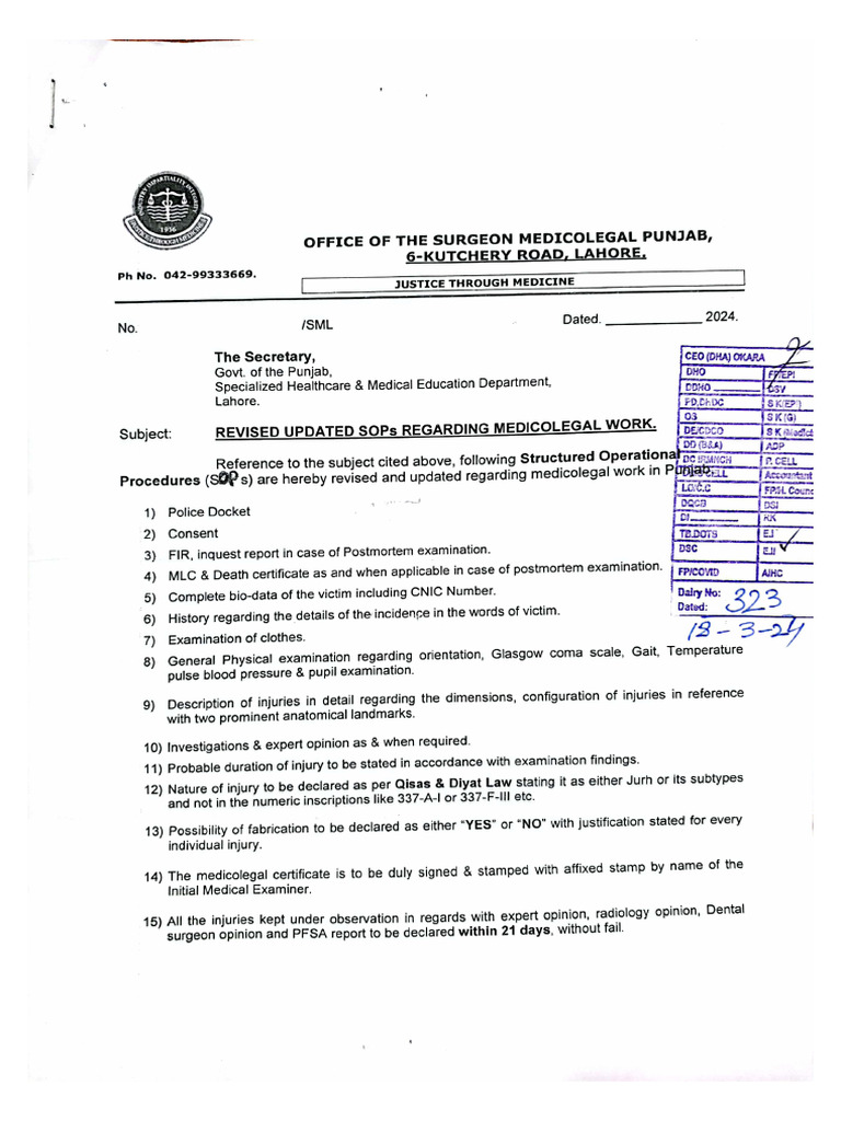 Revised Updated Sop MLC Work | PDF