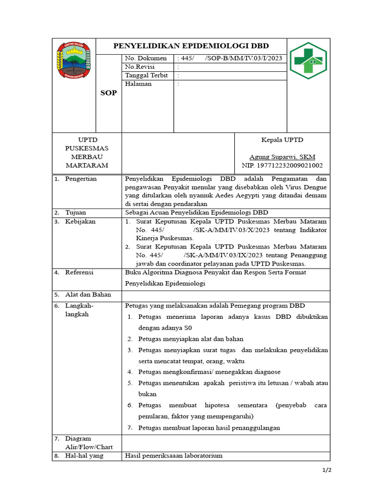 Sop Pe DBD 2023 | PDF