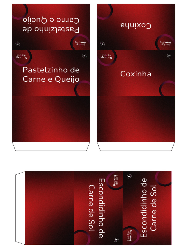 Plaquinhas - Comidas LineUp | PDF | Cheese | Foods