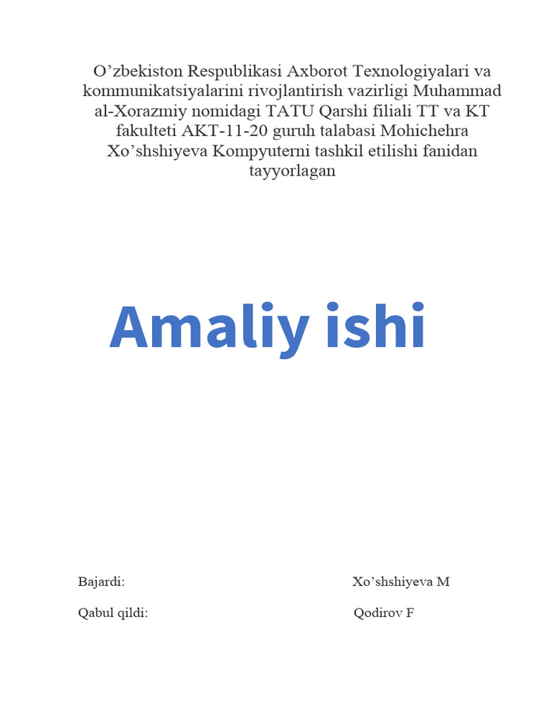 5-Amaliy Komp | PDF