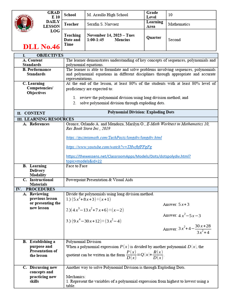 Exploding Dots | Download Free PDF | Polynomial | Division (Mathematics)