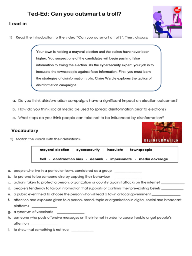 Disinformation and Renewable Energies - Ted-Ed Can You Outsmart A Troll ...