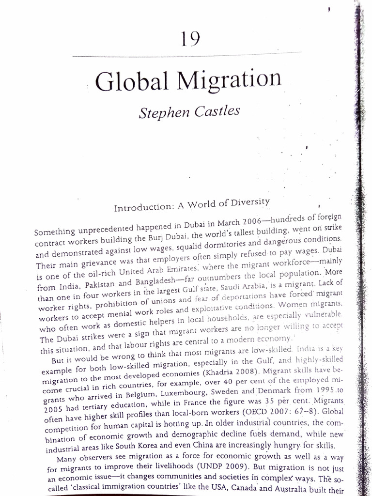 Migration Pdf Human Migration Immigration