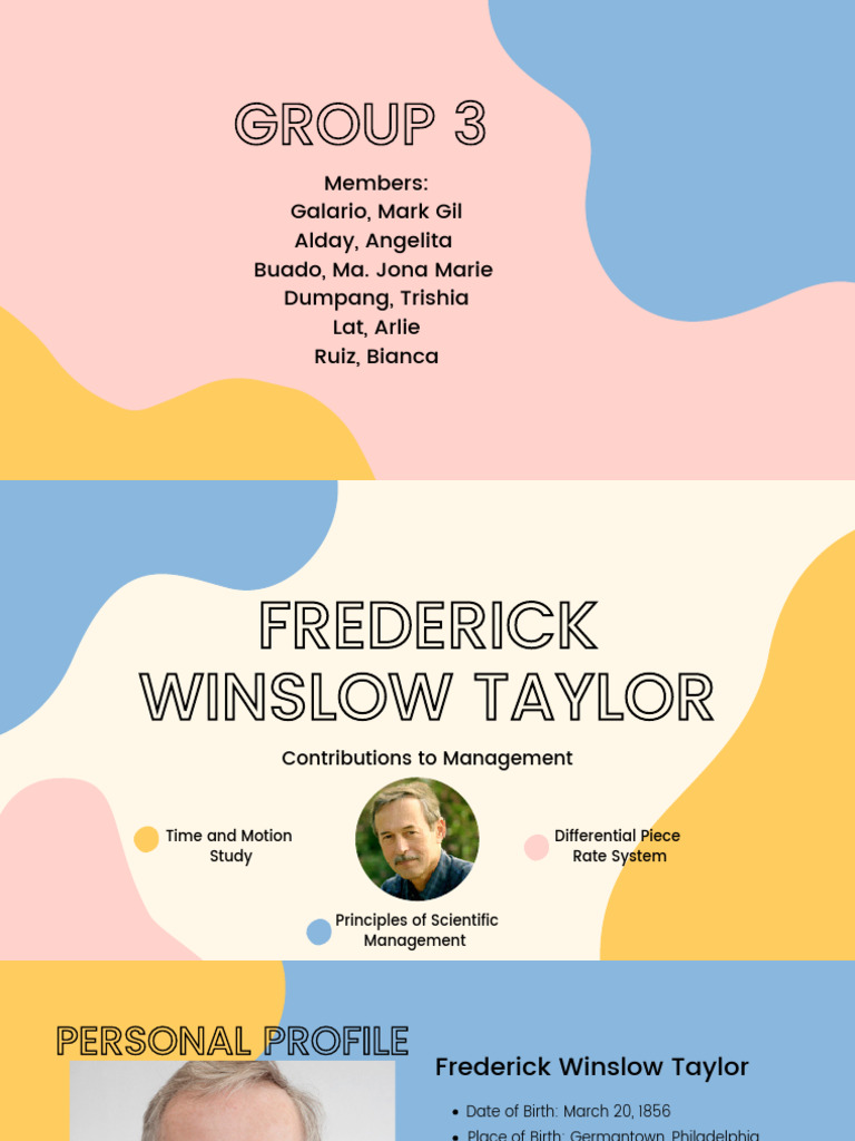 Frederick Winslow Taylor's Management Principles | PDF | Secondary ...
