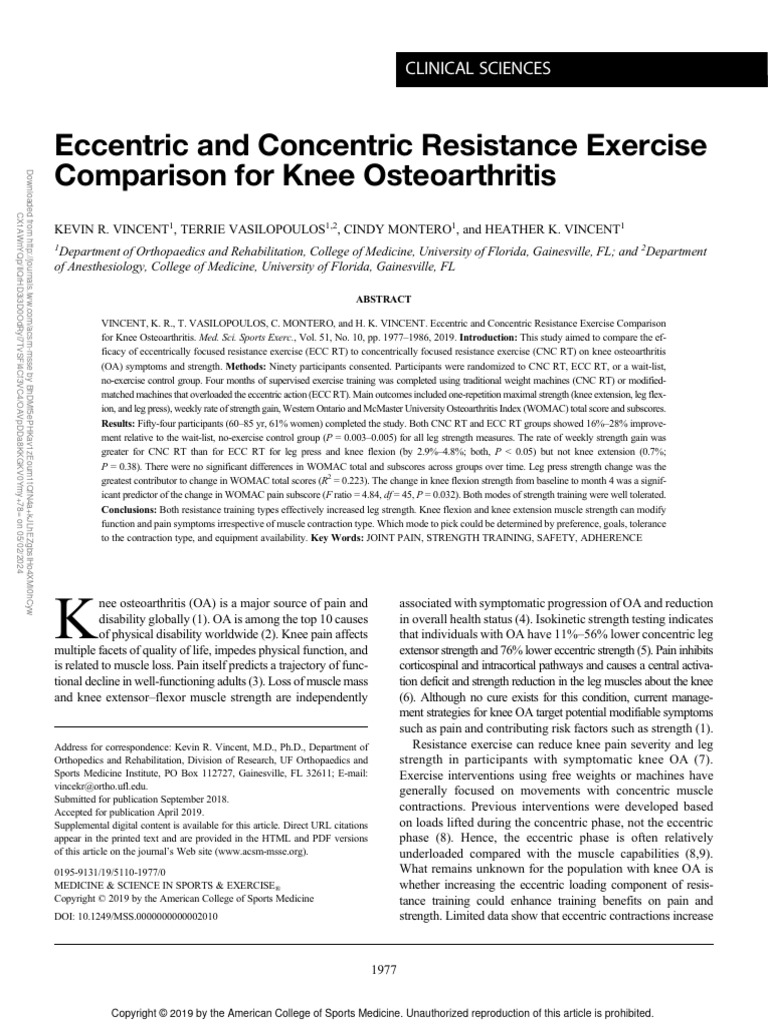eccentric_and_concentric_resistance_exercise.1 | PDF | Strength ...