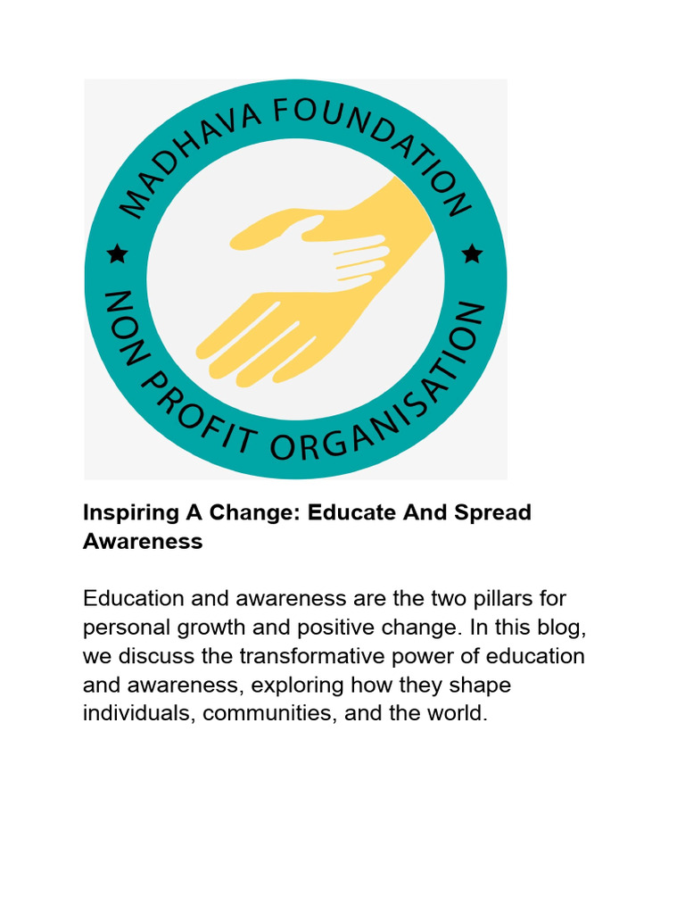 Educate and Spread Awareness | PDF