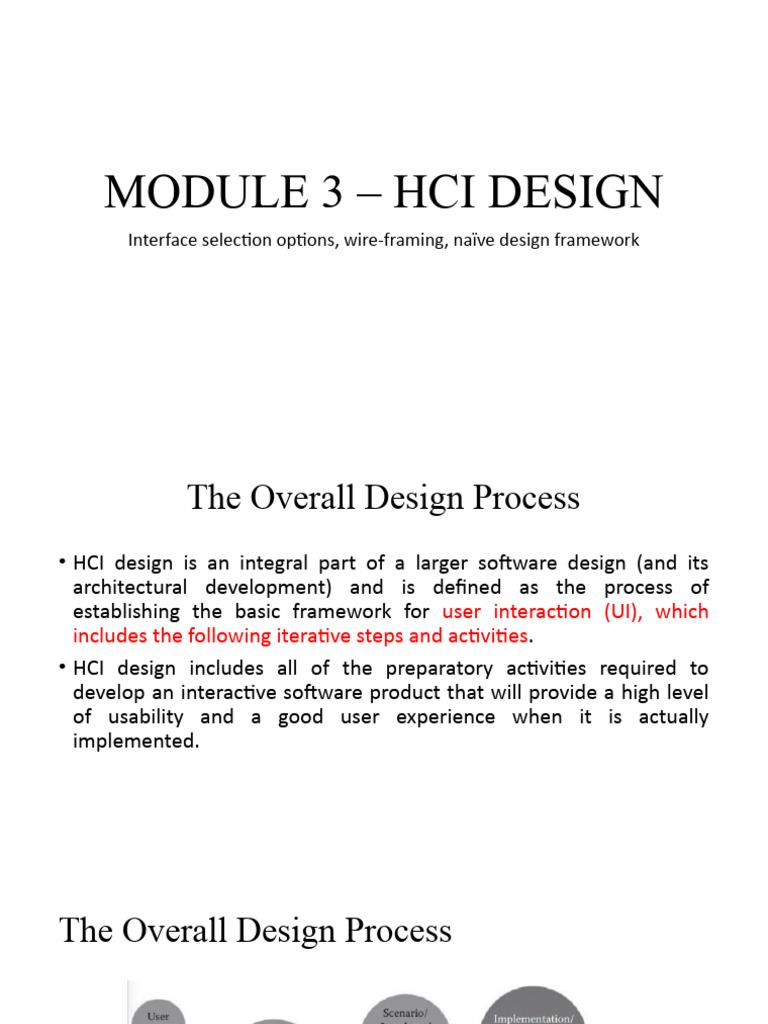 Swe1018-Module 3 - Hci Design | PDF | Graphical User Interfaces | Human–Computer Interaction