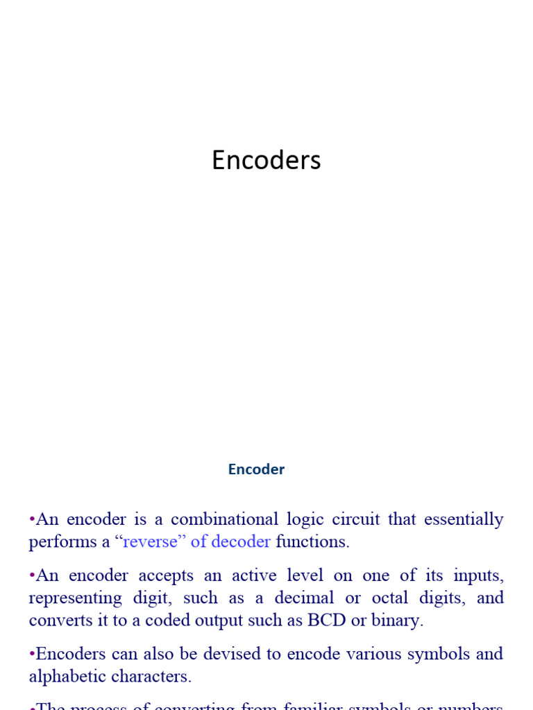 Encoders | PDF | Binary Coded Decimal | Logic Gate