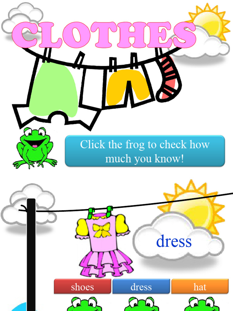Clothing Vocabulary Quiz | PDF