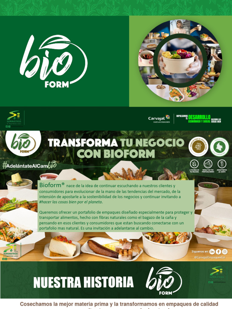 Presentacion Platos Bioform 09022023 | PDF | Caña de azúcar | Alimentos
