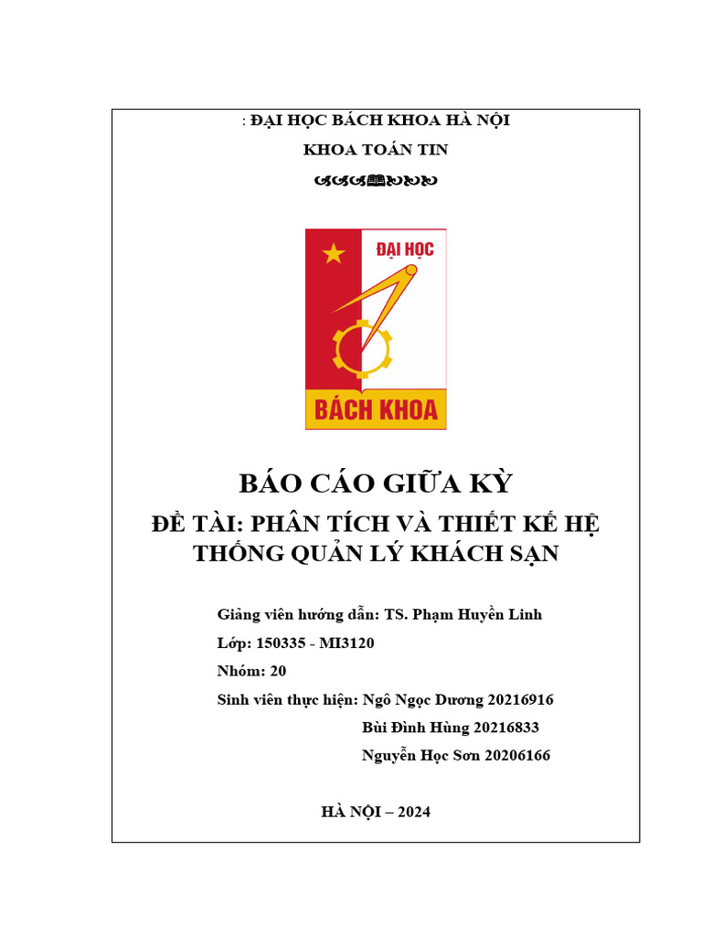 Nhóm 20 PTTKHT Khách S N | PDF