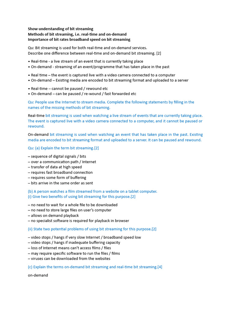Understanding Bit Streaming Basics | PDF | Streaming Media | Video On ...