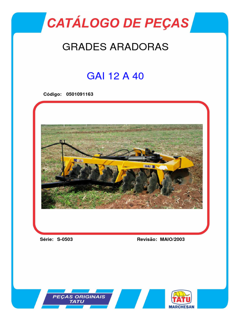 Grades Aradoras GAI S-0503 | PDF
