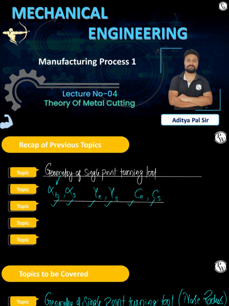 Theory of Metal Cutting 04 - Class Notes | PDF