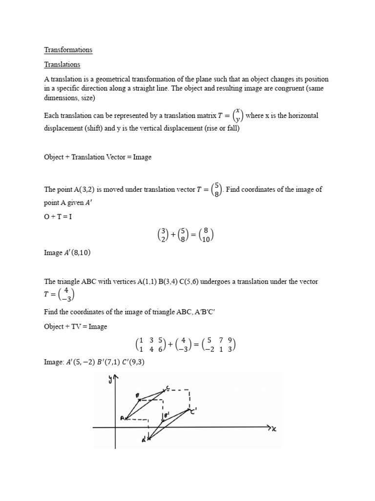 Mathematics General February 19 2023 Transformations I Pdf Matrix Mathematics