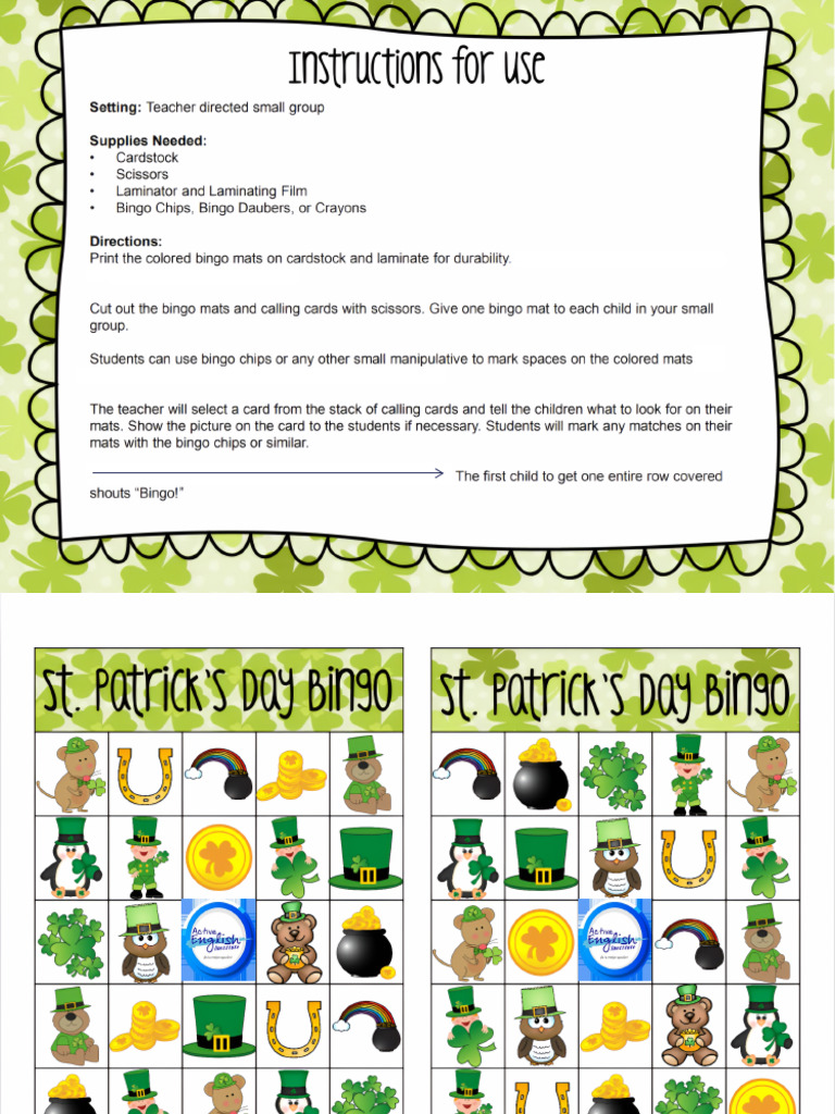Bingo ST PATRICK | PDF