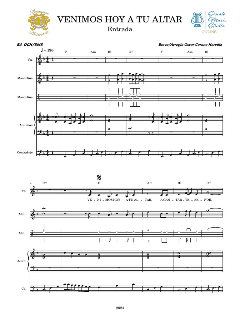 Venimos Hoy A Tu Altar | PDF