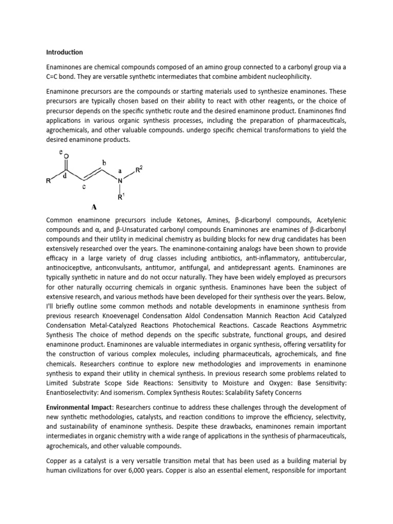 Introduction New - Edited | PDF | Organic Synthesis | Chemical Reactions