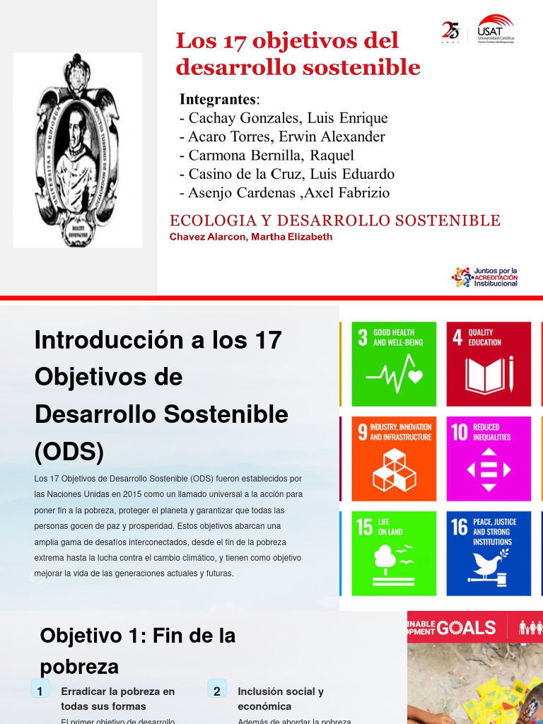 Introduccion A Los 17 Objetivos de Desarrollo Sostenible ODS | PDF | Igualdad de género ...