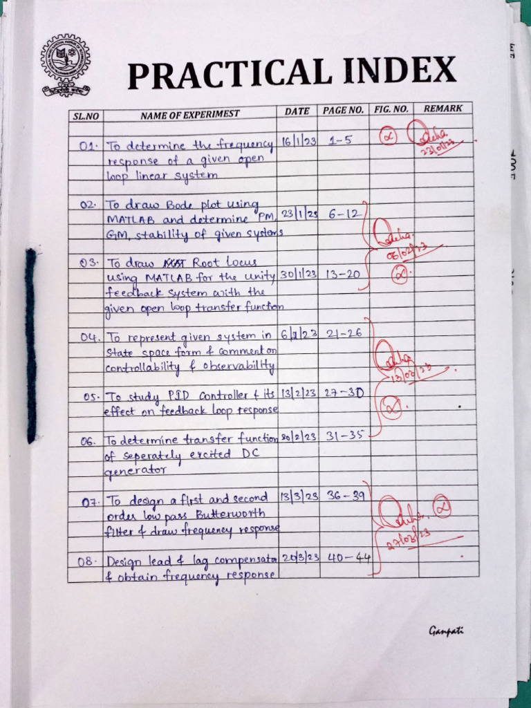 Control Systems 2 Lab File | PDF