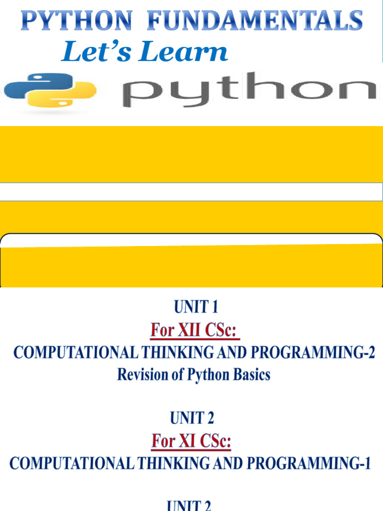 Python Programming Basics Explained | PDF | Data Type | Parameter ...